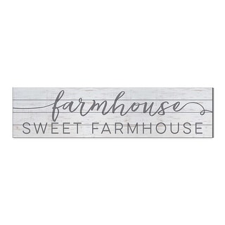 40" Black and White "Farmhouse Sweet Farmhouse" Slat Wall Sign - Bed ...