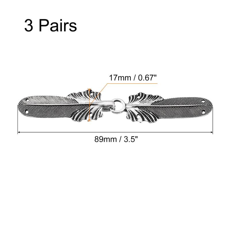 Cloak Clasp, 3 Pairs Feather Vintage Cape Clasps Sew on Fasteners ...