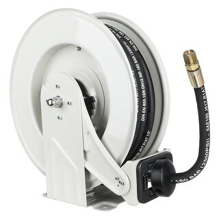 1/2 inch x 50 ft Oil Hose Reel Retractable Freely Adjustable Support ...