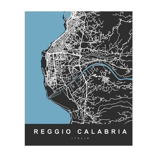 Province of Reggio Calabria Italy Maps City Dorm Art Art Print/Poster ...