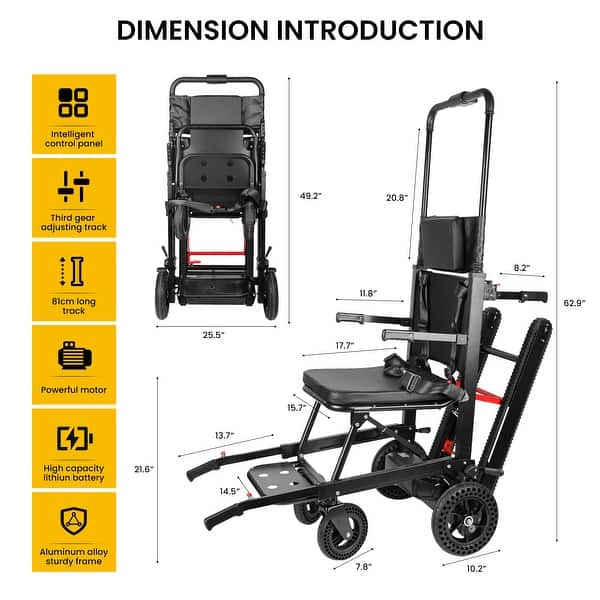 Portable Stair Lifting Motorized Climbing Wheelchair Stair Elevator FDA ...