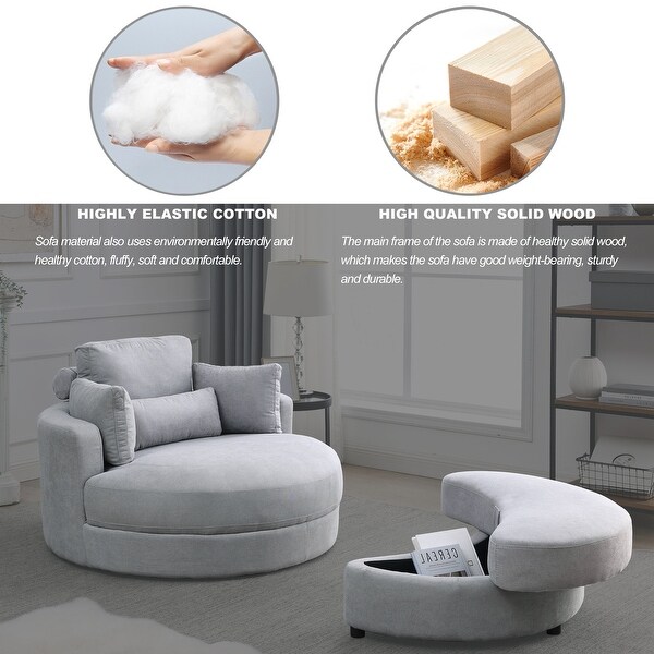 Big round fluffy chair store