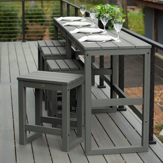 HIGHWOOD Monroe Modern Counter Height Balcony Stool/Table 6-Piece Set ...