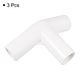 0.8" PVC Pipe Fittings 3pcs 3 Way Elbow Water Joint Connectors Adapters ...