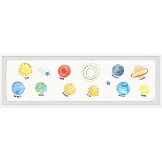 'Planets Line Up' Framed Painting Print - Bed Bath & Beyond - 34070008