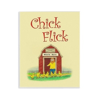 Stupell Chick Flick Vintage Pun Wall Plaque Art Design By Roger Straub ...