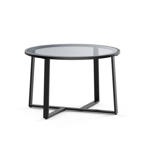 Round Coffee Table with Tempered Glass Surface - Bed Bath & Beyond ...