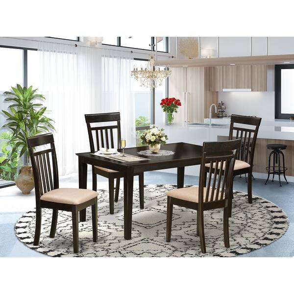5 Pc Dining Room Set Included Dining Table and 4 Kitchen Chairs in ...