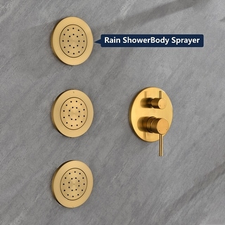 Concealed Installation Body Jet Shower Spa Square Massage Jets Spray ...