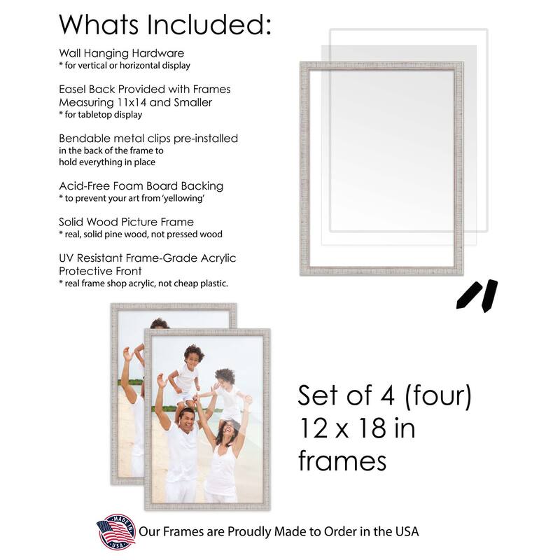 rustic white photo frames