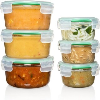 Round Glass Food Storage Containers 6 pack - Bed Bath & Beyond - 39140556