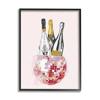 Stupell Glam Disco Champagnes Framed Giclee Art Design by Ziwei Li ...