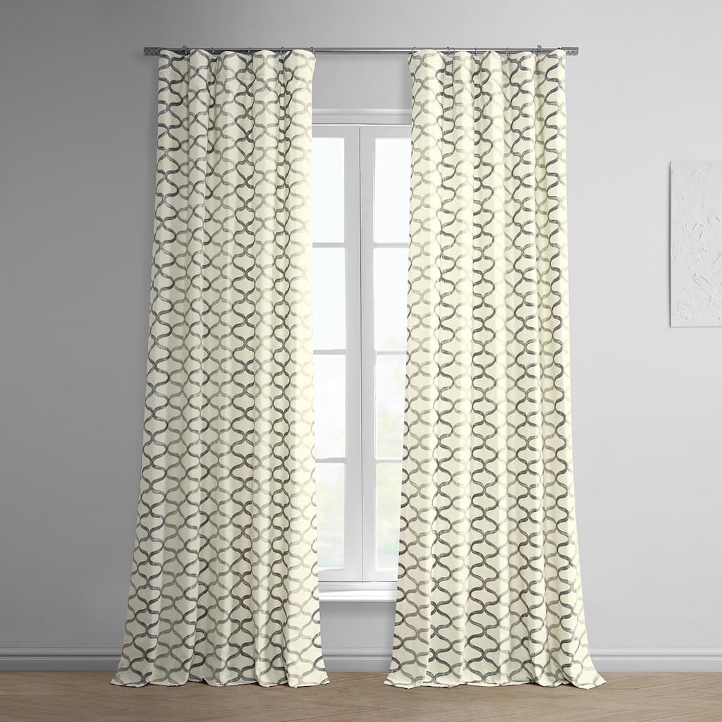 Exclusive Fabrics Indonesian Printed Cotton Twill Curtain (1 Panel ...