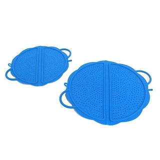 2-Pack Blue Silicone Foldable Splatter Screen - Bed Bath & Beyond ...