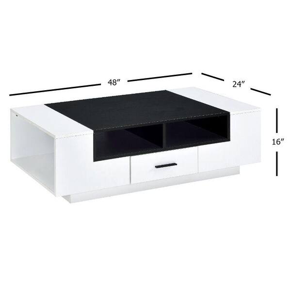 ACME Armour Coffee Table in White & Black - Bed Bath & Beyond - 31747389