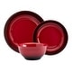 Mason Craft & More Festival Ombre 12PC Dinnerware Set - Service for 4 ...