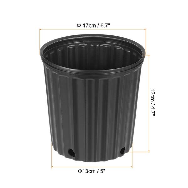 Plastic Plant Nursery Pots Flower Starting Planter Containers, 5Pcs ...