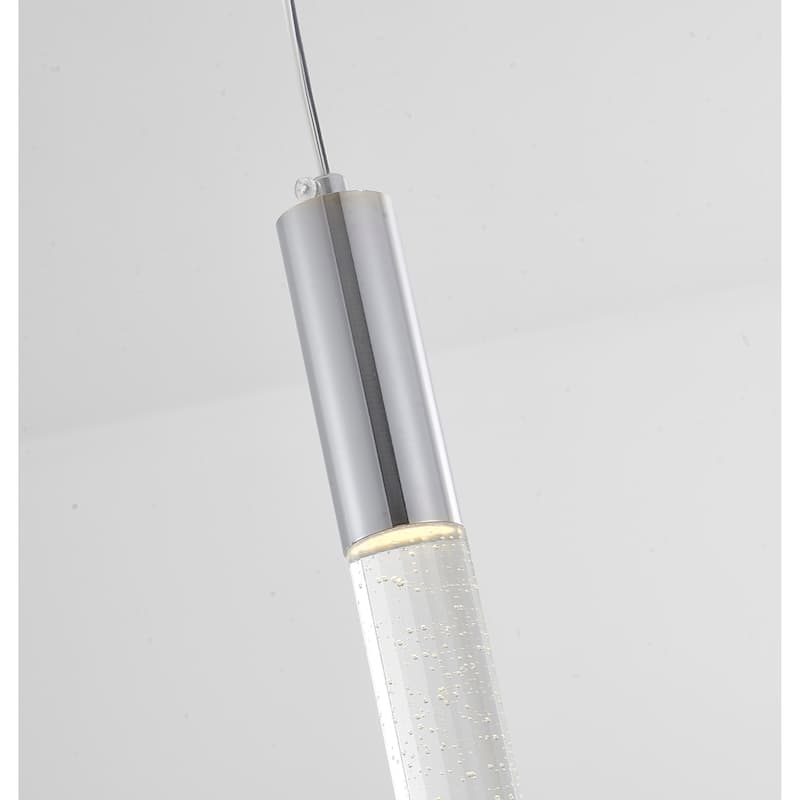 1.38" Chrome Metal Pendant With A Glass Rod - On Sale - Bed Bath ...