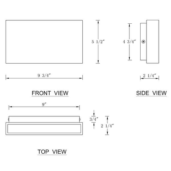 2 Light Matte Black Aluminum Integrated Led Outdoor Indoor Wall Light
