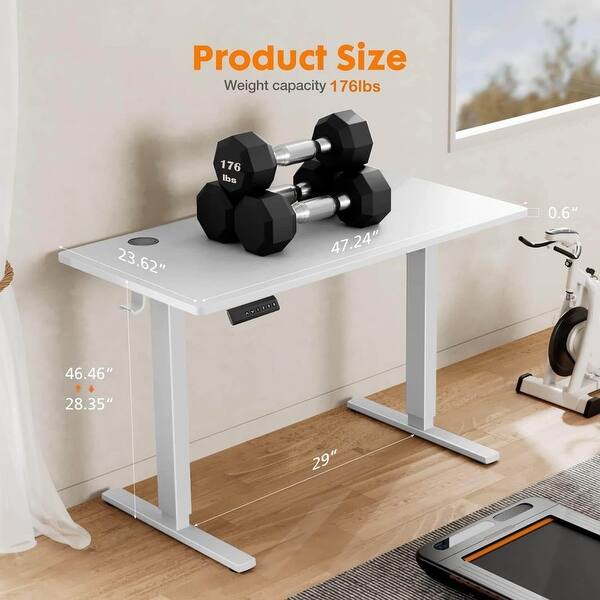 Electric Height Adjustable Ergonomic Computer Desk - Bed Bath & Beyond ...