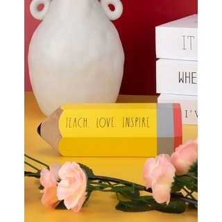 Rae Dunn Pencil TEACHER Themed Desktop Décor - Bed Bath & Beyond - 36329621