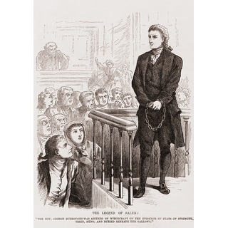 Salem Witch Trials Puritan Rev George Burroughs In Chains During His ...