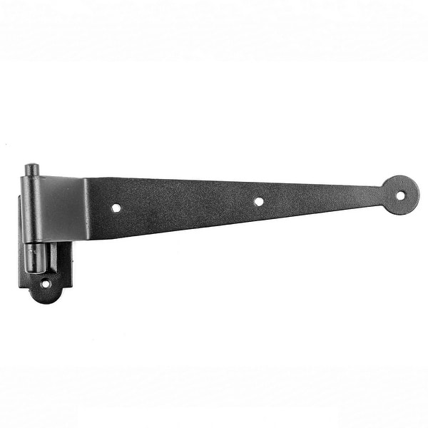 Black Wrought Iron Offset Lift Off Pintle Strap Hinge 11-3/4 in. Hinges ...