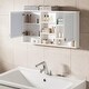 55'' Wall Mounted Mirror Medicine Cabinet with Adjustable Shelves and ...