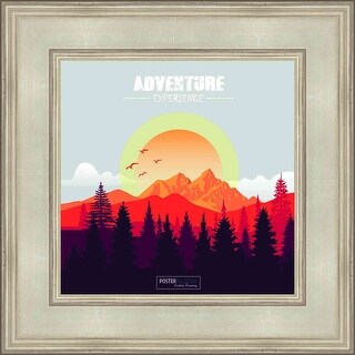 7x7 Traditional Silver Complete Wood Square Picture Frame with UV ...