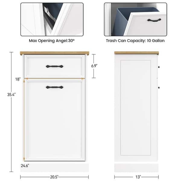 Kitchen Tilt Out Trash Can Cabinet with Drawer - Bed Bath & Beyond ...