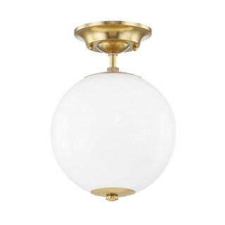 Hudson Valley Lighting Sphere No.1 13" Wide Semi-Flush Globe Ceiling ...