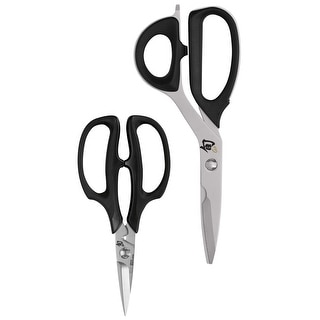 2 Pcs Premium 9" Take Apart Kitchen Shears and 7.5" Herb Scissors Set ...