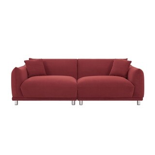 Bread-Like Sofa Polyester Loveseat Sofa with Solid Wood Frame - Bed ...