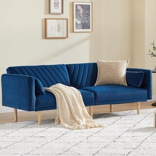 Multi-Functional Sofa Bed with Split-Folding Backrest, Sturdy Wooden ...