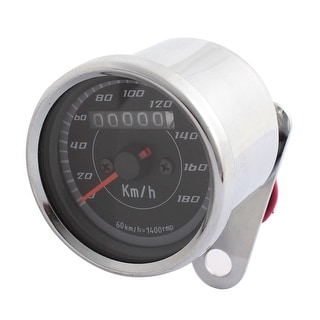 Unique Bargains 0-180km/h Universal Analog Odometer Speedometer Tacho ...