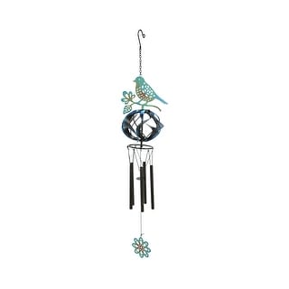 Metal Bird Hanging Wind Chime Spinner Garden Art Patio Decor - Bed Bath ...
