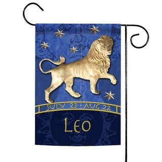 Blue and Gold Zodiac Leo Outdoor Garden Flag 18" x 12.5" - Bed Bath ...