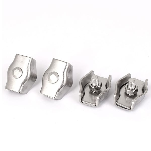 M5 Stainless Steel Simplex Wire Rope Clip Cable Clamp Single Bolt 4 Pcs ...