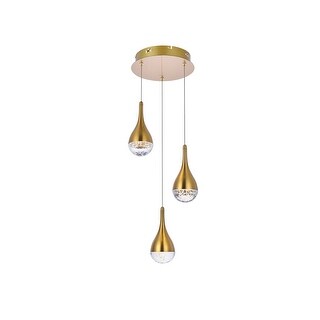 Indigo Home 10 inch LED pendant in satin gold - Bed Bath & Beyond ...