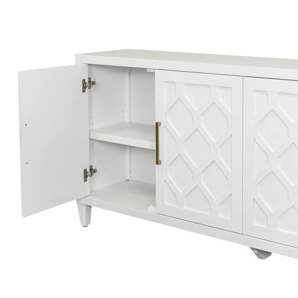 Modern Wood 80" Console with with doors, TV Stand, Accent Cabinet ...