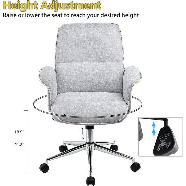 Lucklife Modern Home Office Chair Fabric Desk Chair - Bed Bath & Beyond ...