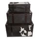 Storage Trunks with Buckle Detail - Set of 3 - 17", 15", 11" Multi - 27 ...