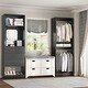 Cimly Set of 2 Free-standing Closet System with Drawers and Hanging ...