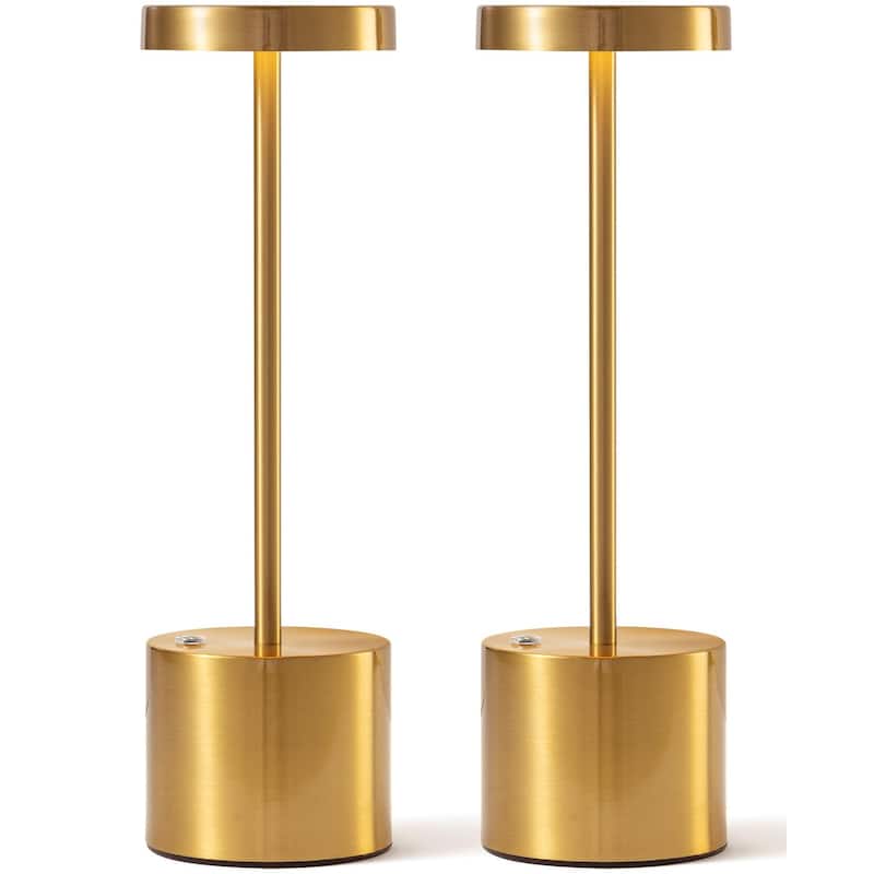 Modern Cordless Small Table Lamps Set of 2, Portable LED Desk Lamp ...