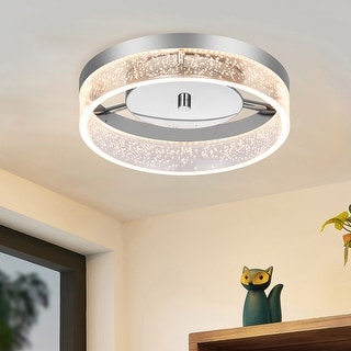 22-inch Gold Sunburst LED Flush Mount Ceiling Light - On Sale - Bed ...