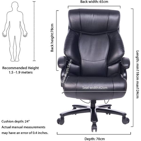 Swivel Office Chair Thicken Cushion Desk Chair Perfect for Heavy People ...