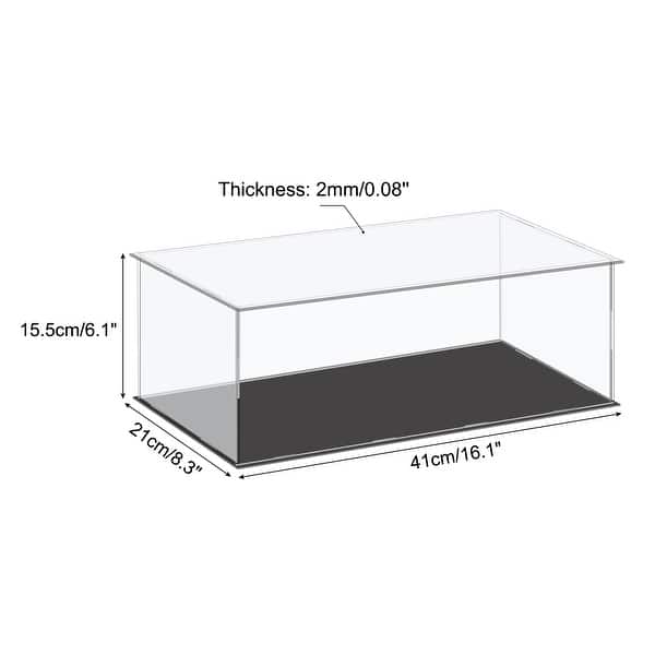 Acrylic Display Case Plastic Box Cube Storage Small Assemble Showcase ...