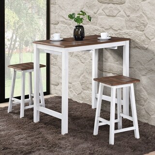 3 Pieces Counter Set Hanging Stool Easy To Clean For Small Space - Bed ...