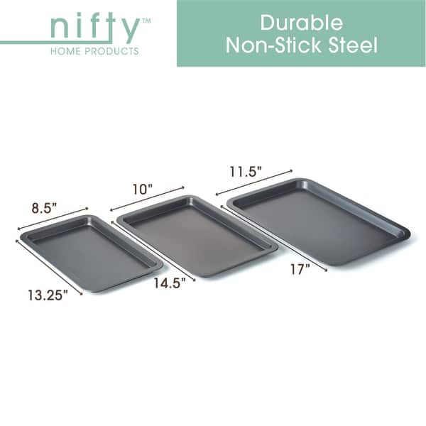 Nifty Solutions 3- piece Non-Stick Cookie & Baking Sheets - Bed Bath ...