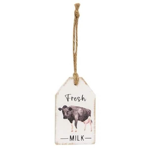 Fresh Milk Cow Wood Tag - 3" W X 5" H X 0.5" D - Bed Bath & Beyond ...